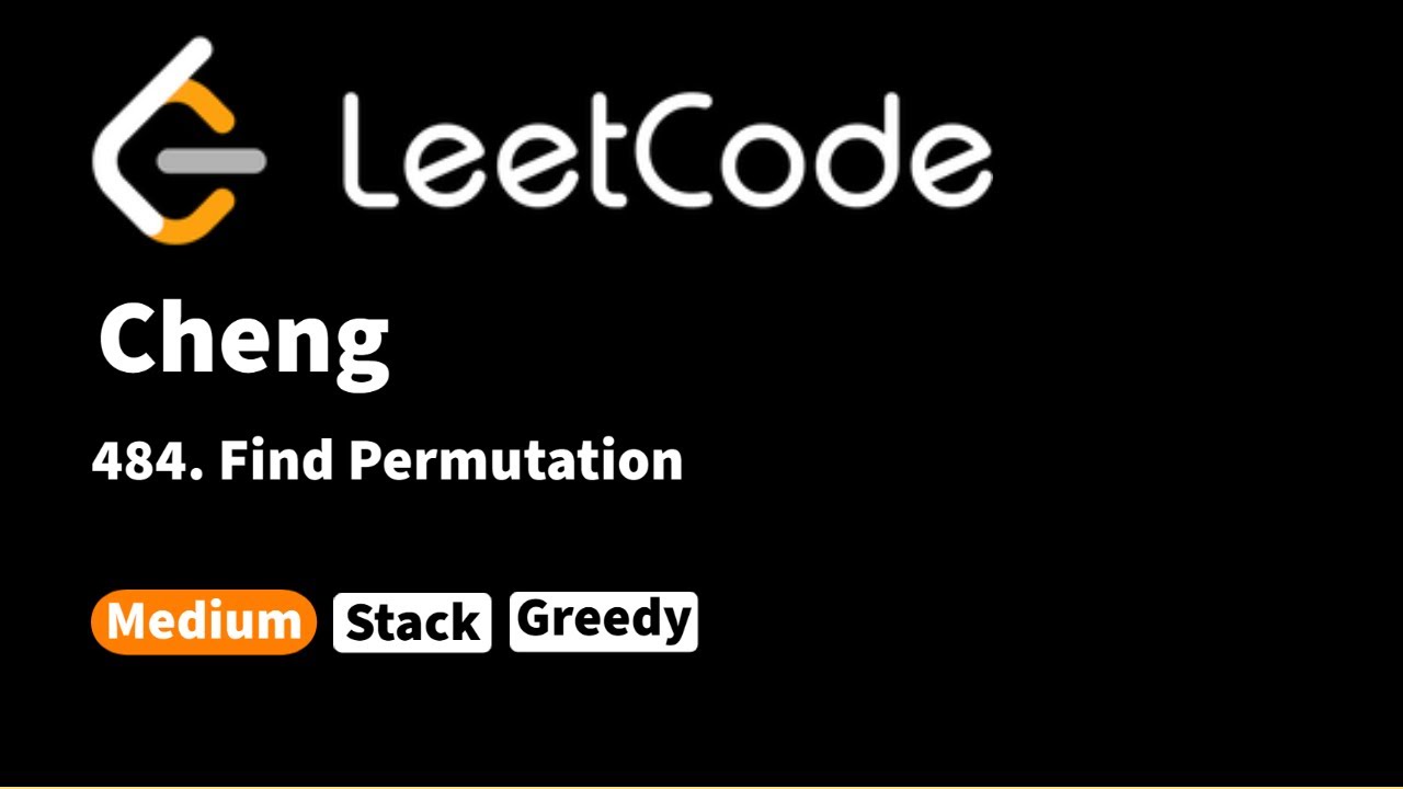 Leetcode 484 Find Permutation Youtube