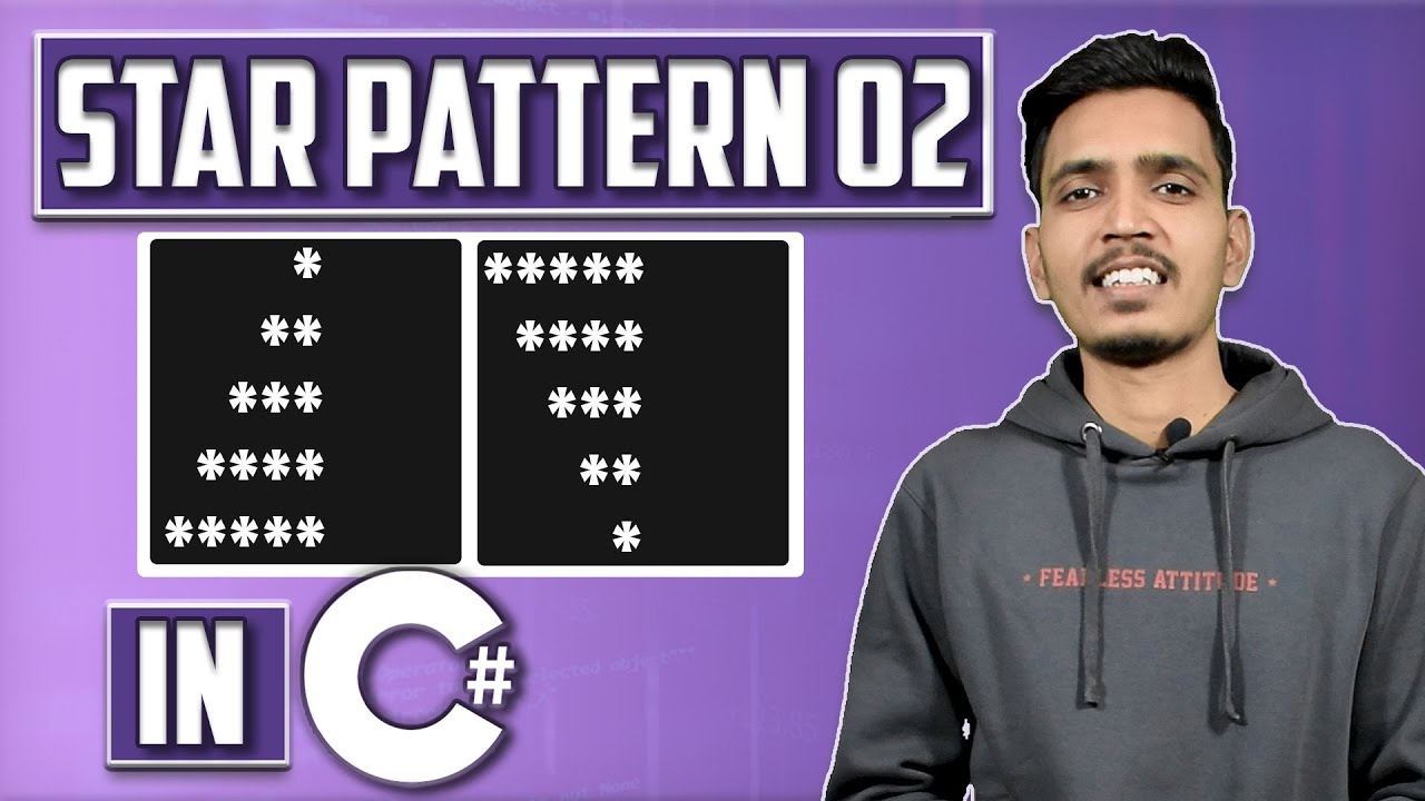 Star Pattern Program In C Sharp Youtube