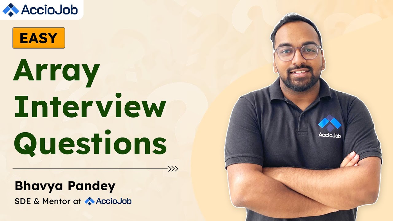 Array Interview Question Easy Maang Interview Questions Youtube