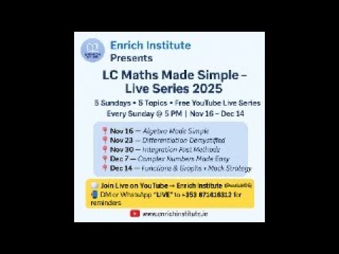 Lc Maths Live 1 Algebra Made Simple Equations Logs Tricks