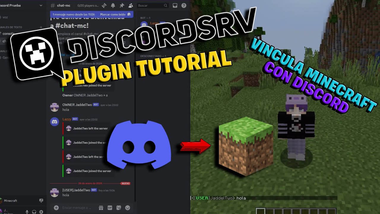 Cómo Vincular Minecraft A Discord Discordsrv Plugin Youtube
