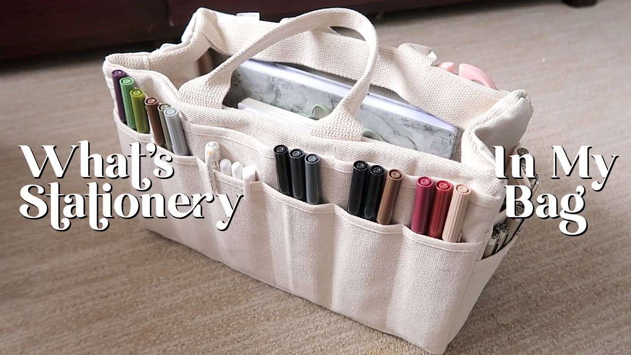 What S In My Stationery Bag Organize With Me Youtube