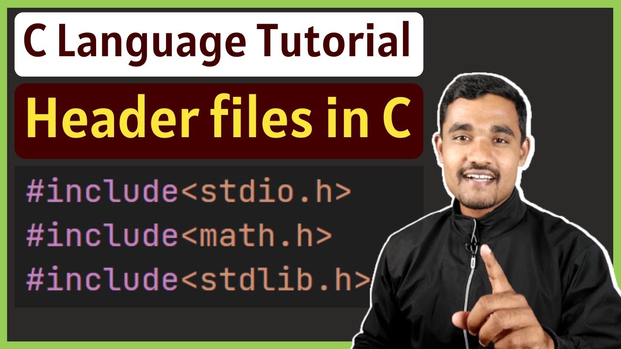 Header Files In C C Language Tutorial For Beginners Youtube