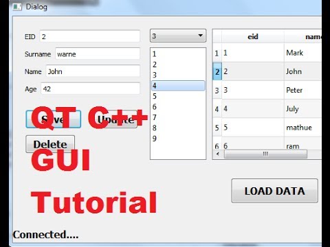 Qt C Gui Tutorial 22 Database Values In Qlineedit Or Textbox If