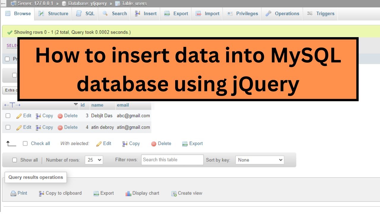 How To Insert Data Into Mysql Database Using Jquery How To Insert