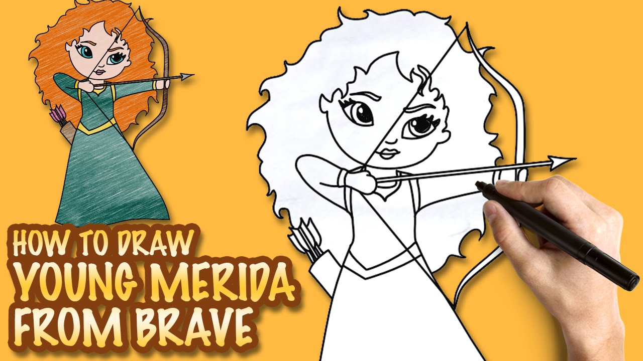 How To Draw Merida From Brave Easy Step By Step Drawing Lessons For
