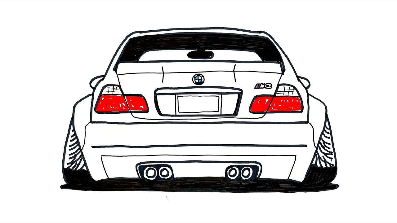 How To Draw Bmw Car Step By Step Kolay Araba Cizimi Bmw Cizim Mektebi ...