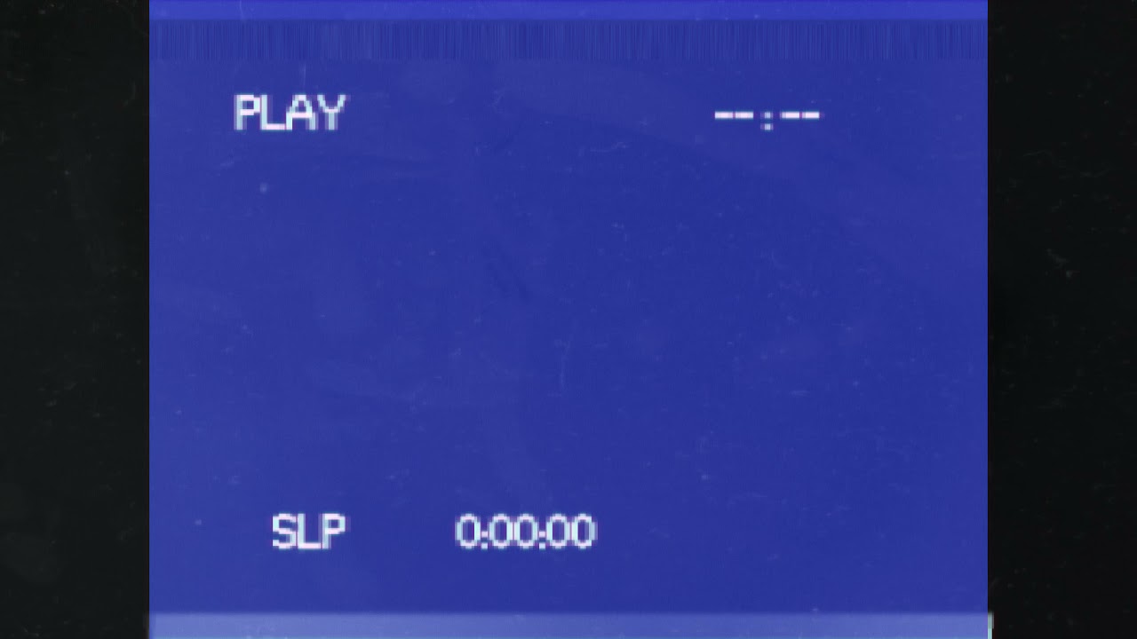 4k Vhs Blue Screen Intro Glitches Vintage Tape Old Tv Grain Youtube