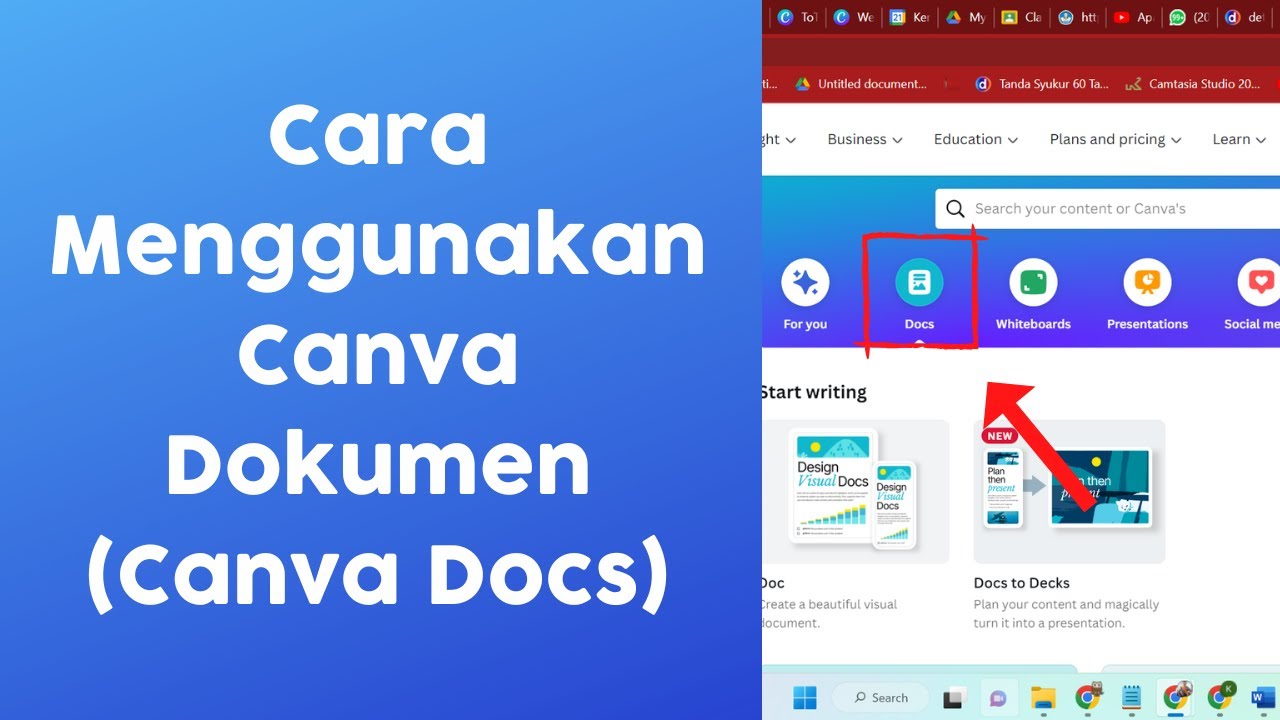 Cara Menggunakan Canva Docs Youtube