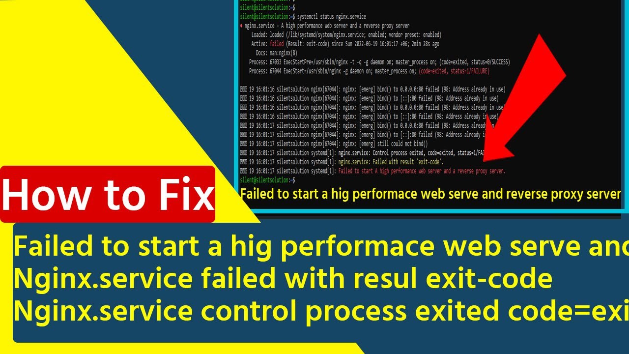 How To Fix Nginx Service Control Process Exited Code Exited Status