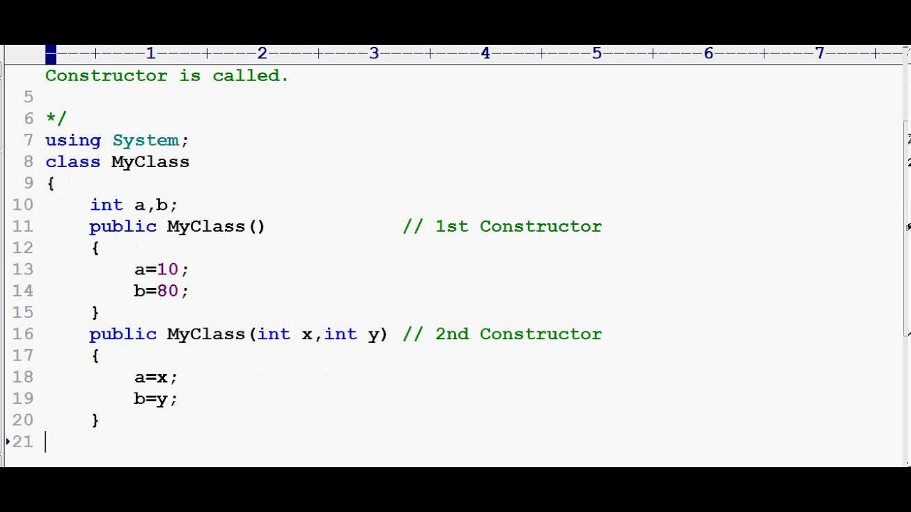 C Sharp Tutorial Part6 Constructor Overloading Youtube