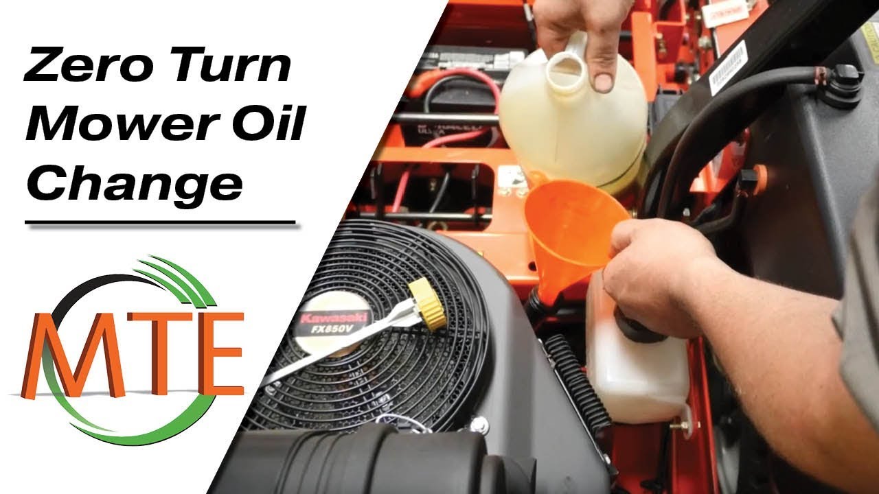 How To Change The Oil And Oil Filter On A Zero Turn Mower Youtube