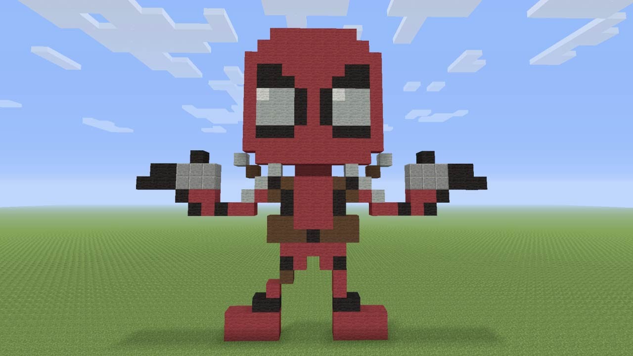 Minecraft Pixel Art Deadpool Youtube