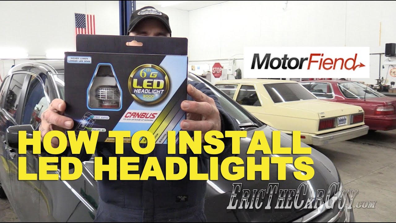 How To Install Led Headlights 2012 Honda Odyssey Ericthecarguy Youtube