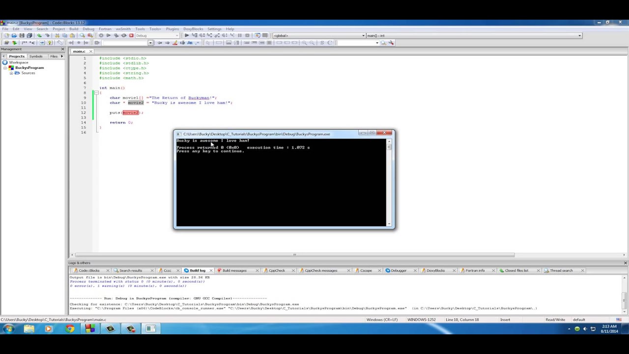 Unbelievable C Programming Tutorial 45 Strings And Pointers