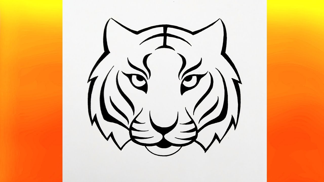 Easy Tiger Drawing In Pencil