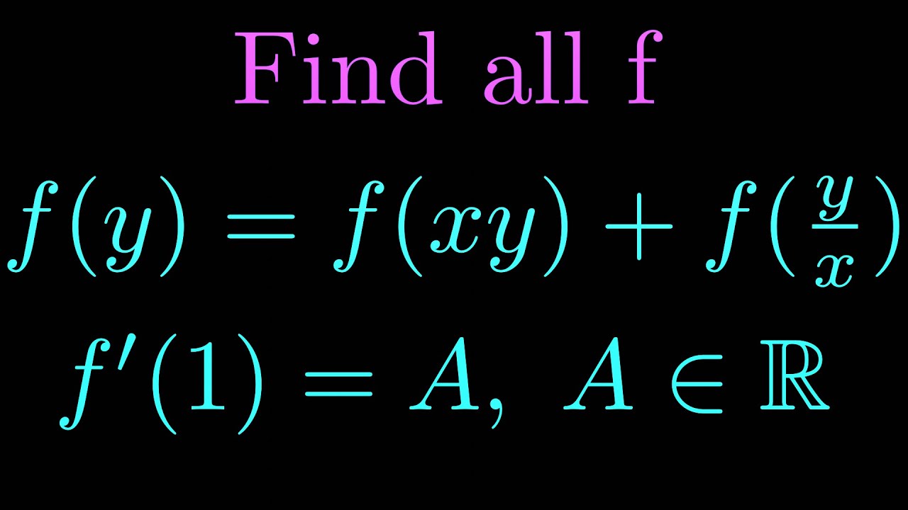 A Functional Equation Youtube