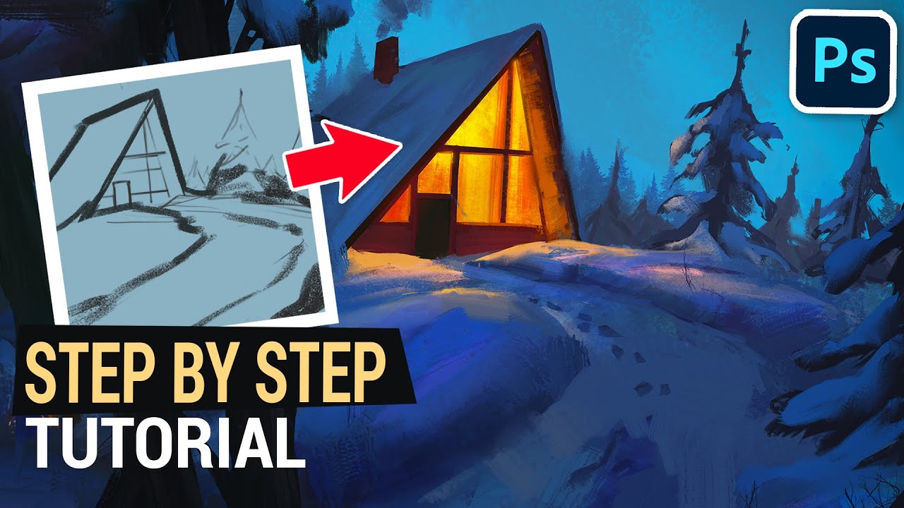 How To Paint A Winter Landscape Concept Art Tutorial Youtube