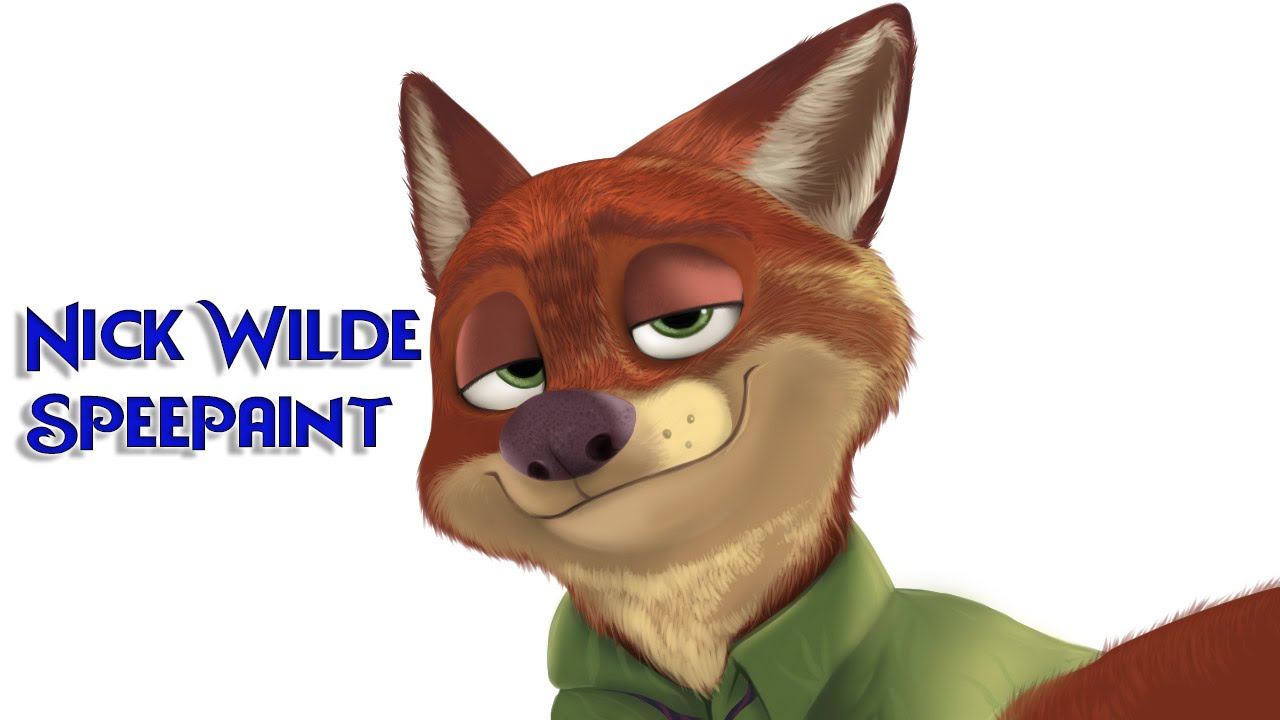 Zootopia Nick Wilde Speedpaint Youtube