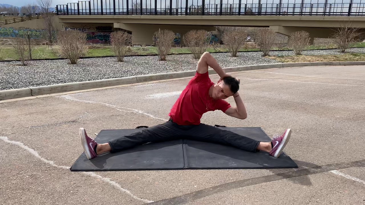 Straddle Side Bends Youtube