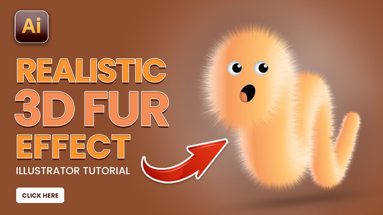 Learn How To Create Realistic 3d Fur Effect In Illustrator Tutorial