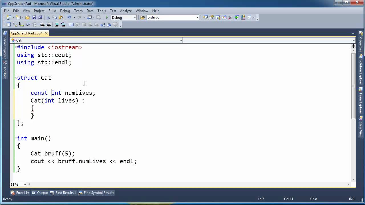 Initializer List In C