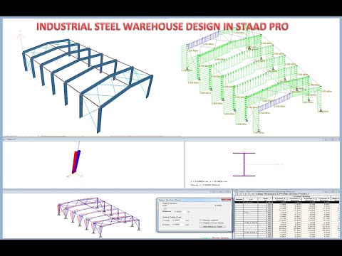 Industrial Steel Warehouse Design In Staad Pro Youtube