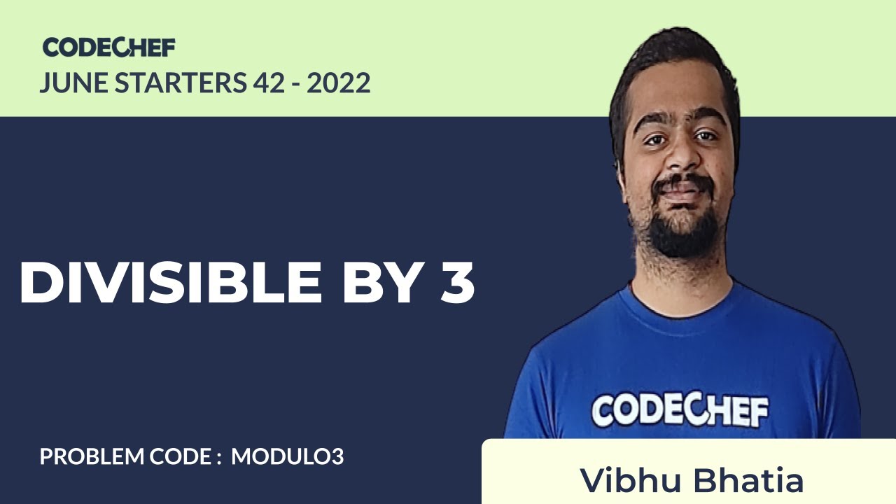 Modulo3 Divisible By 3 June Starters42 2022 Problem Solutions