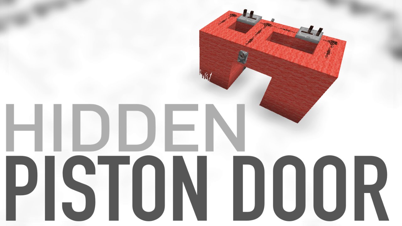Hidden Piston Door Minecraft Tutorial Youtube