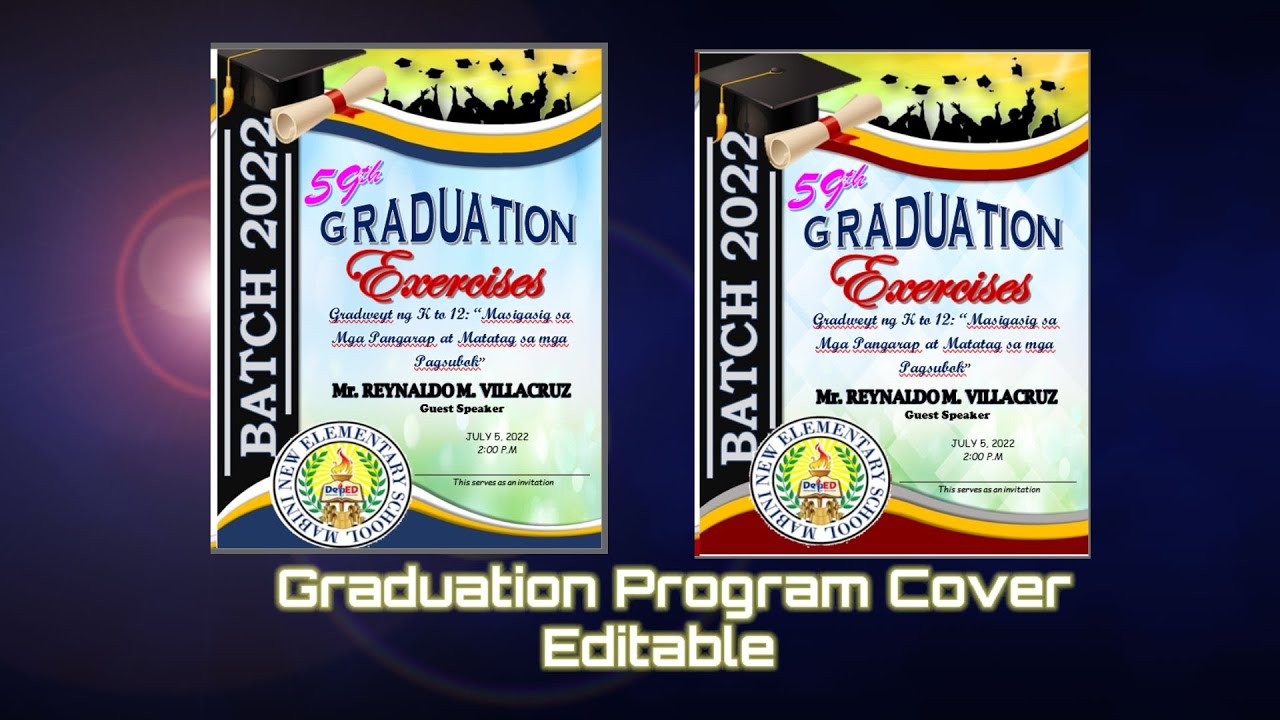 Graduation Program Covers Template