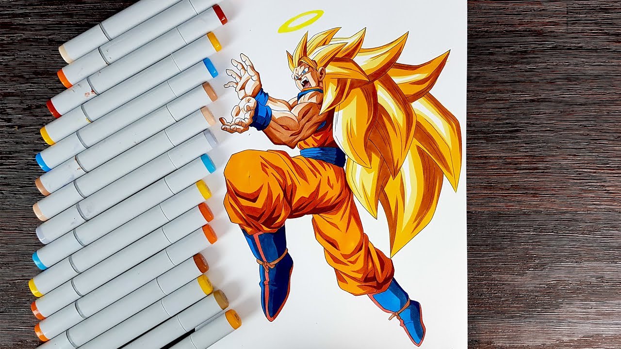 Drawing Goku Super Saiyan 3 Youtube