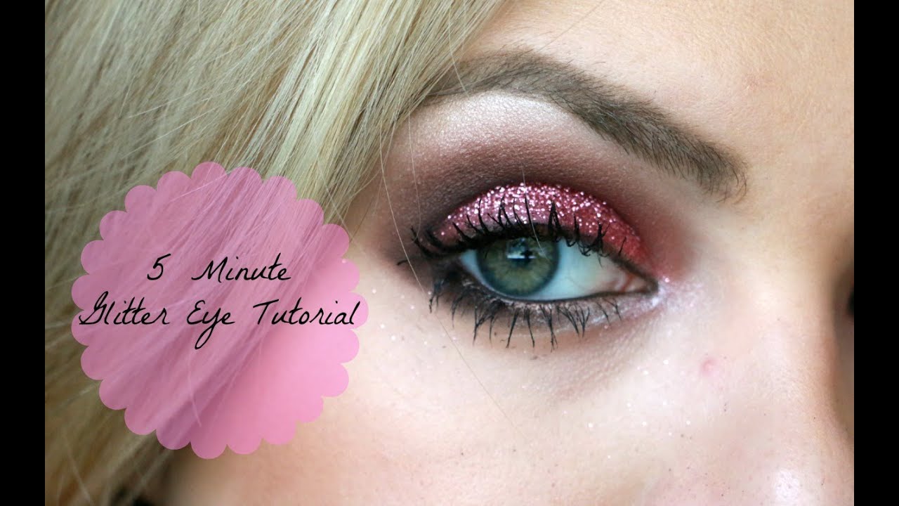 5 Minute Glitter Eyeshadow Tutorial Youtube