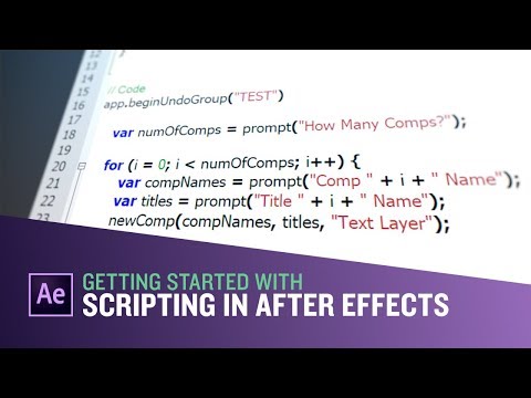Getting Started With Scripting In After Effects Youtube