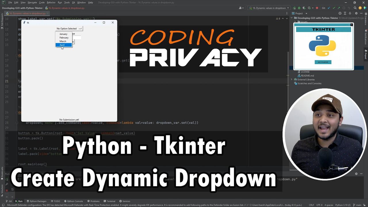 16 Dynamic Dropdown In Tkinter Python Youtube