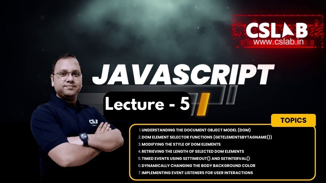 Javascript Lecture 5 In Hindi Dom Manipulation Cslab Sikar Full