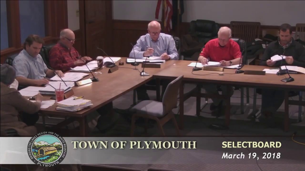 Plymouth Selectboard 3 19 18 Youtube