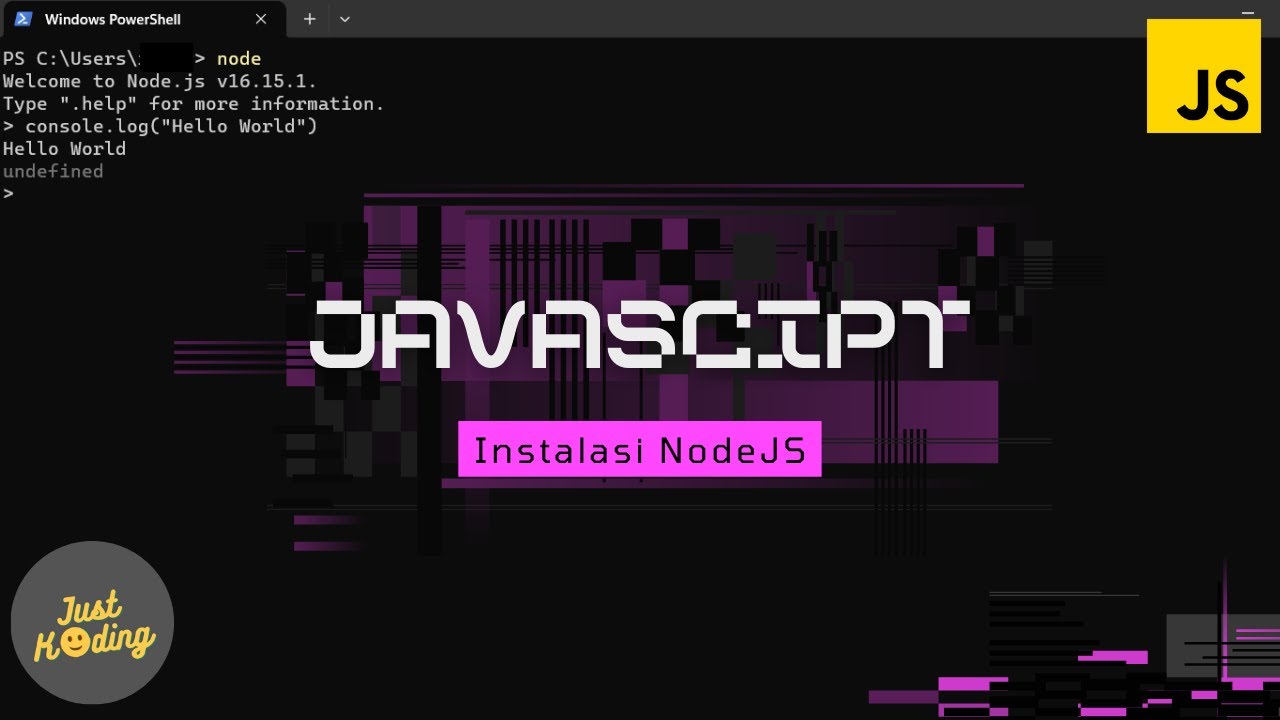 Tutorial Javascript 2 Instalasi Nodejs Youtube