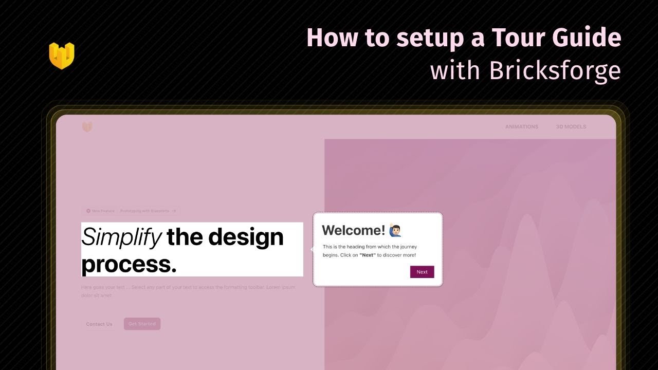 How To 10 Setup A Tour Guide With Bricksforge Youtube