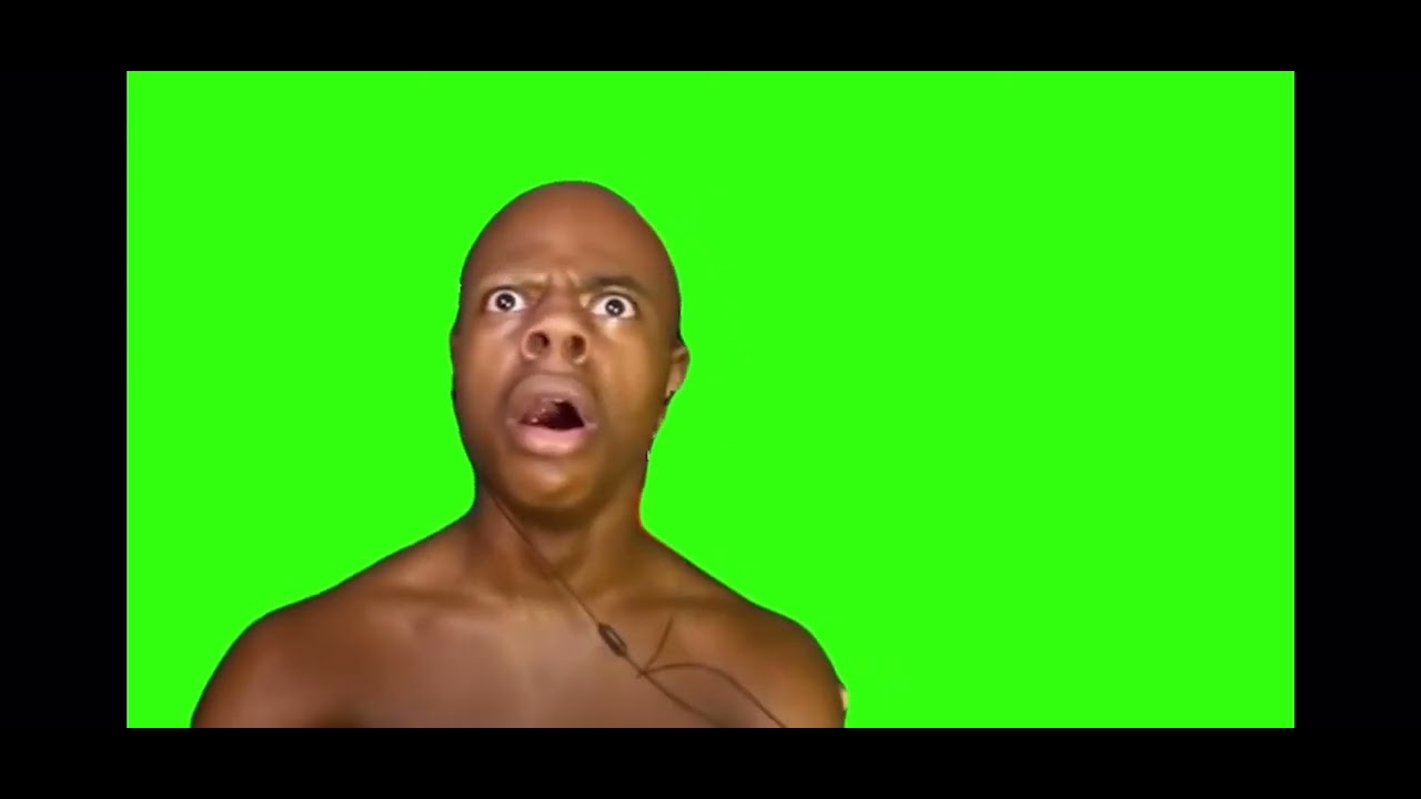 Ishowspeed Gets Scared Green Screen Meme Template Youtube