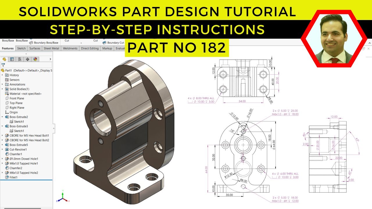 Advanced Solidworks Part Design Tutorial Mastering Complex 3d Modeling