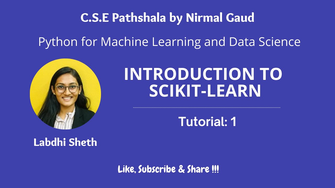 Introduction To Scikit Learn Tutorial 1 Youtube