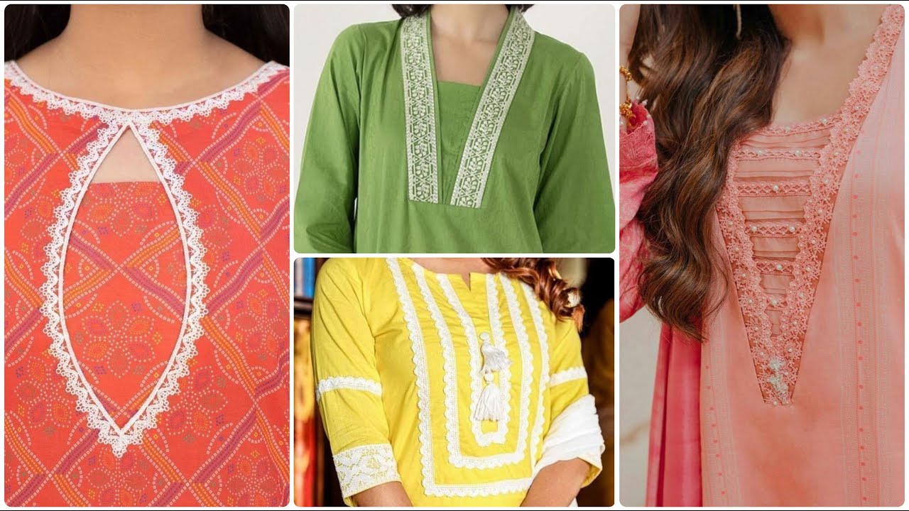 Neck Design With Lace