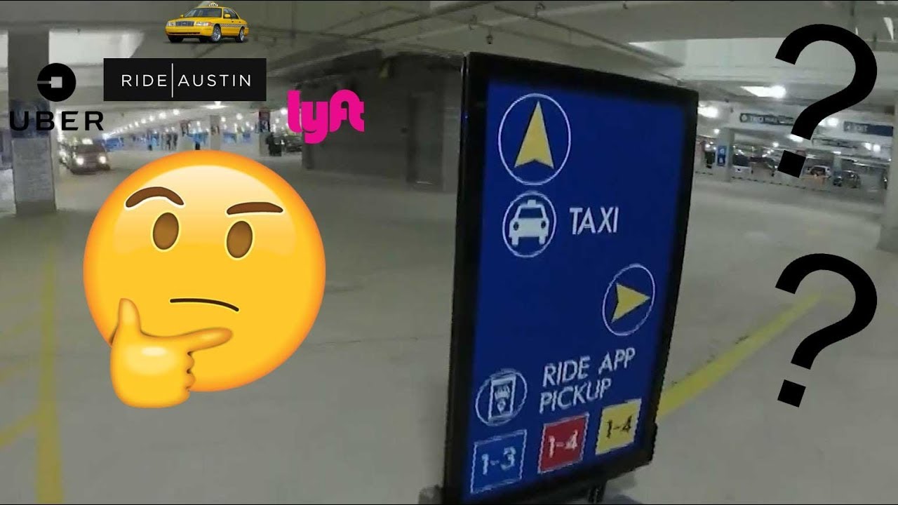 How To Pick Up An Uber Lyft Or Taxi At Austin S Airport Youtube