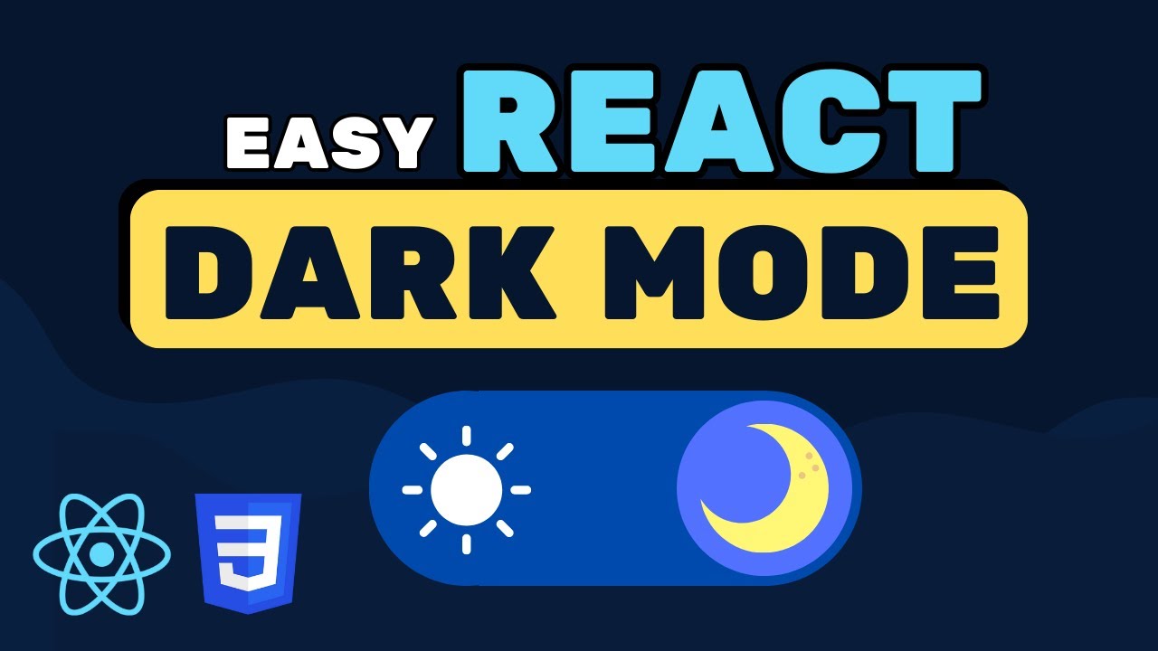 React Dark Mode Toggle Theme Complete Guide Youtube