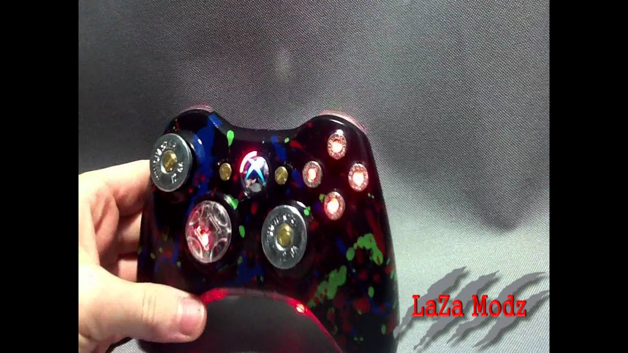 Exclusive Splatter Xbox 360 Modded Controller Youtube