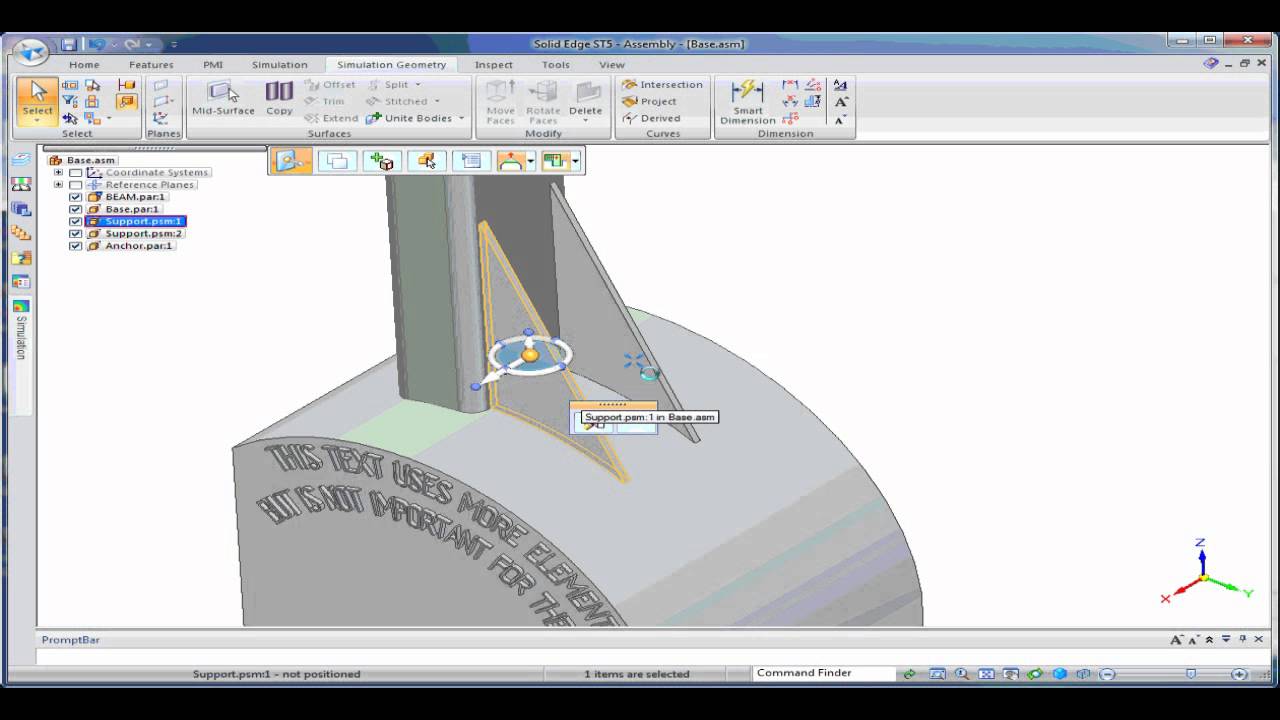 Solid Edge St5 Fea Youtube