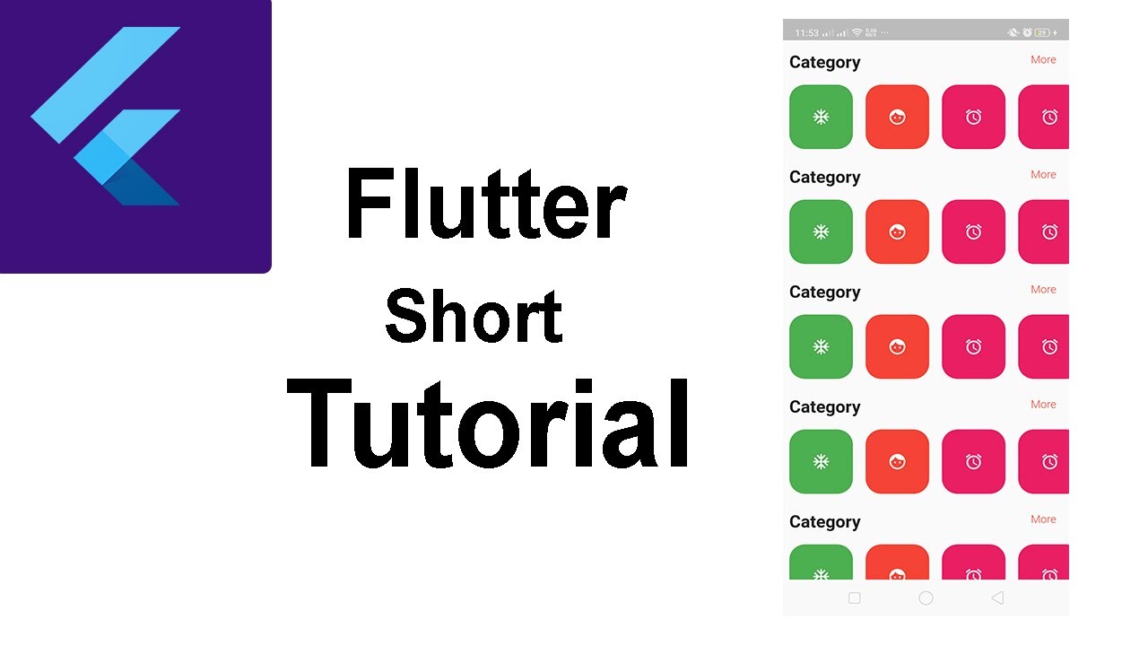 Flutter Ui Short Tutorial Ep1 Flutter Tutorial Youtube