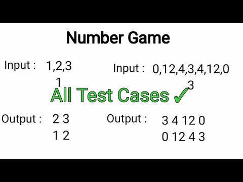Number Game Remove Elements From Given Index Number Coding Solution