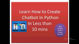 Python Chatbot Chatbot Tutorial Using Python Chatbo Doovi