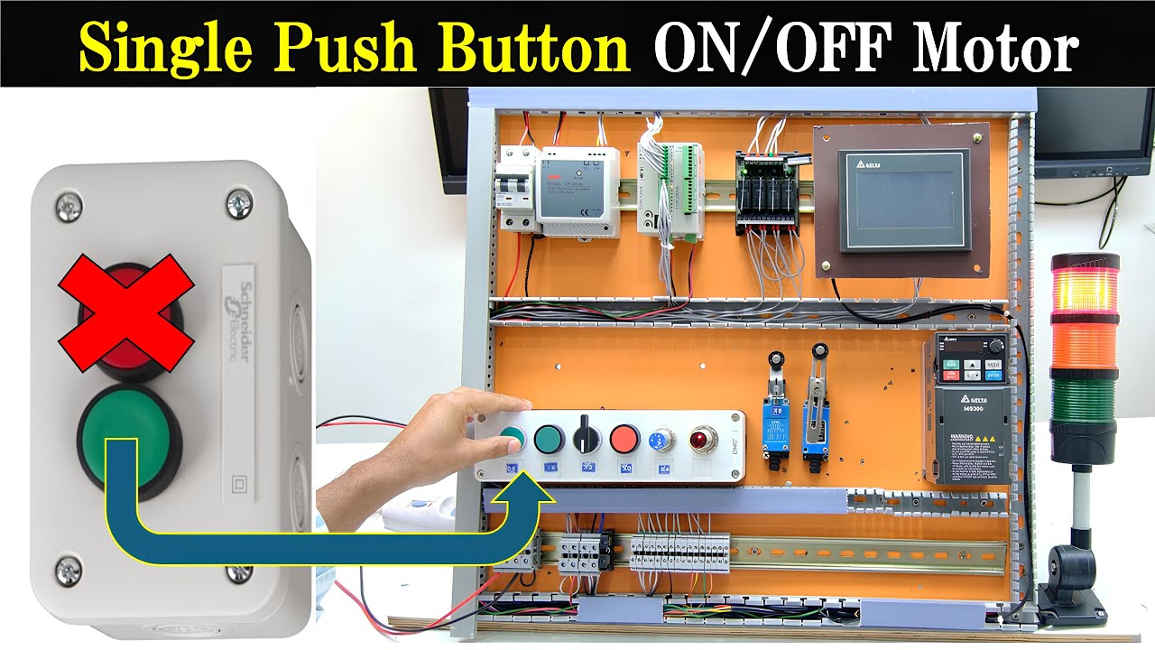 Single Push Button On Off Plc Program Single Push On Off Circuit
